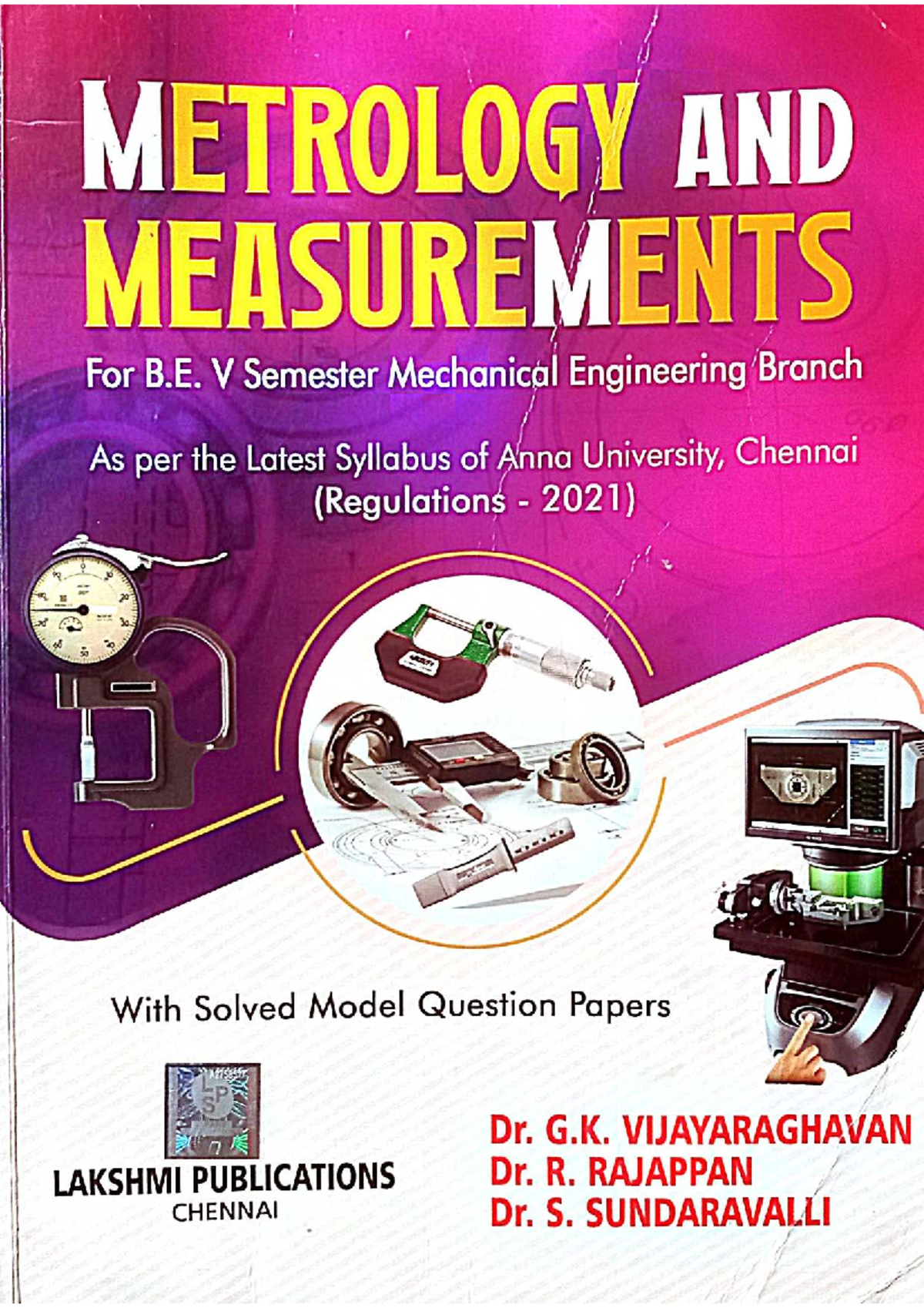 Advances in Metrology: Unit 5 for B.E. V Sem Mechanical Engg - Studocu