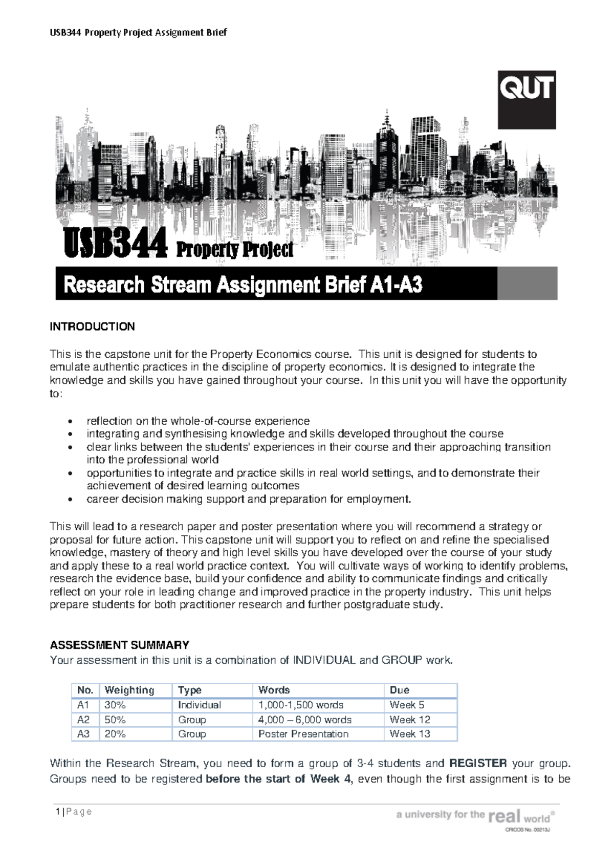 Property Research Project Assignment Brief-1 - INTRODUCTION This is the ...