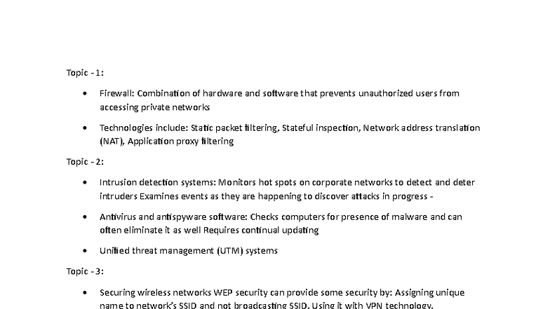 Cybersecurity Concepts: Firewalls, Encryption, and Network Security - Studocu