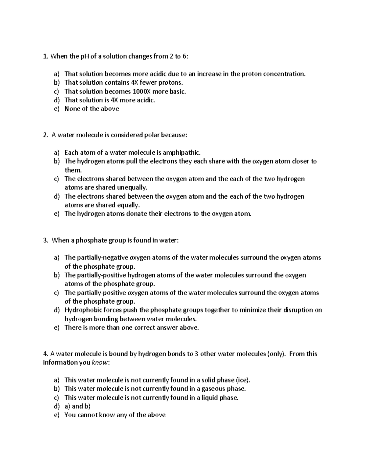 Five Questions on Chapters 2 & 3 - Chem 101 Quiz - Studocu