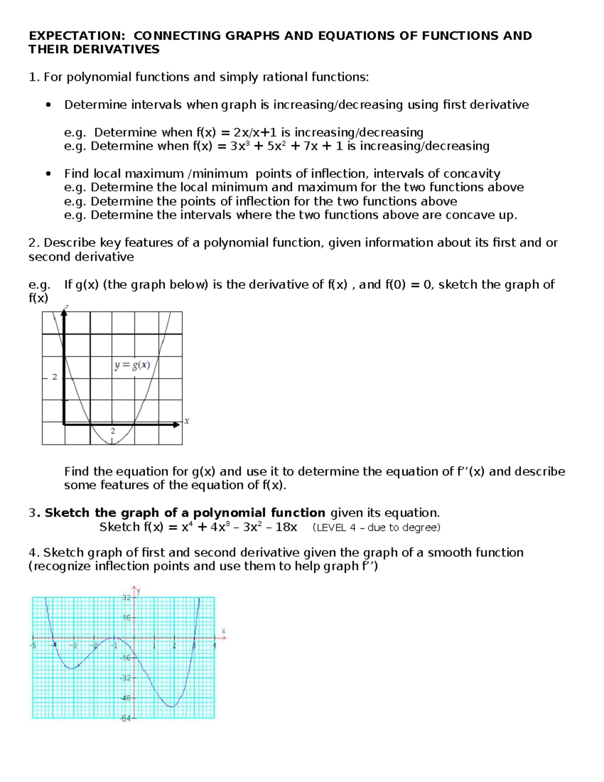Mcv4u Chapter 4 Review: Graphs, Equations & Derivatives Insights - Studocu