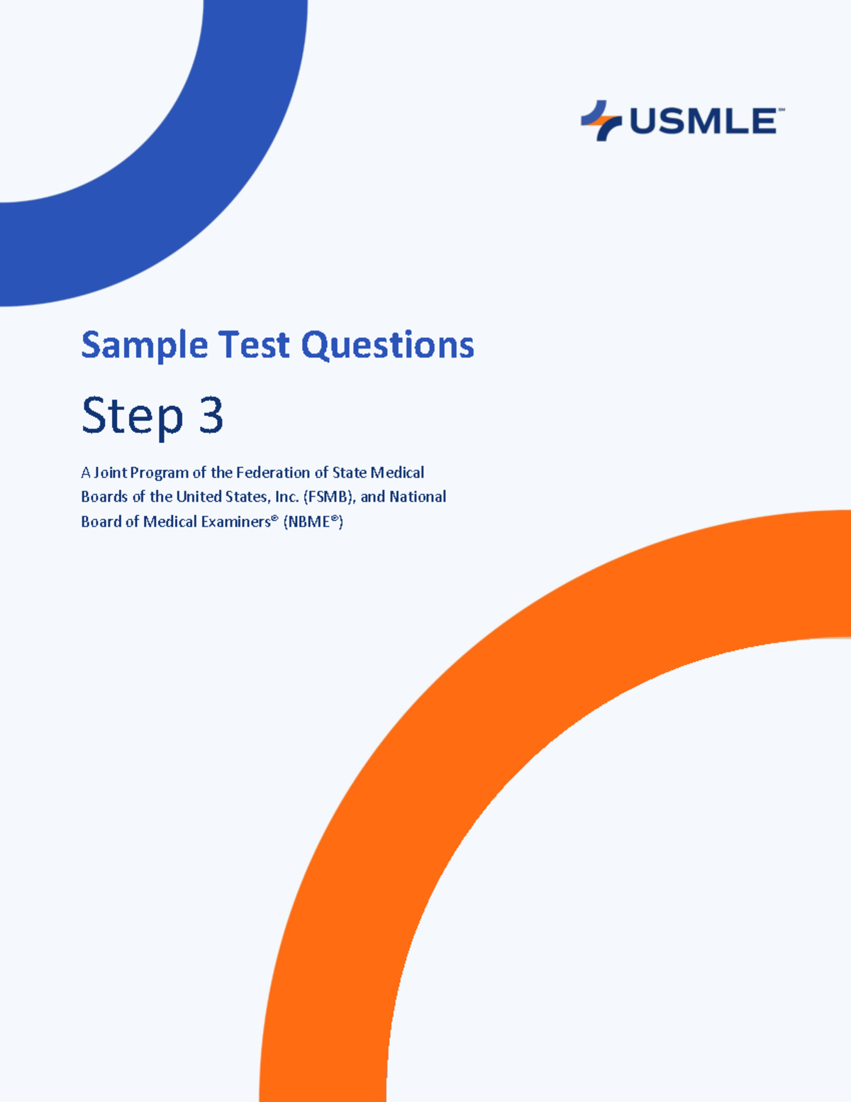 USMLE Step 3 Sample Test Questions 2024: Strategies and Formats - Studocu