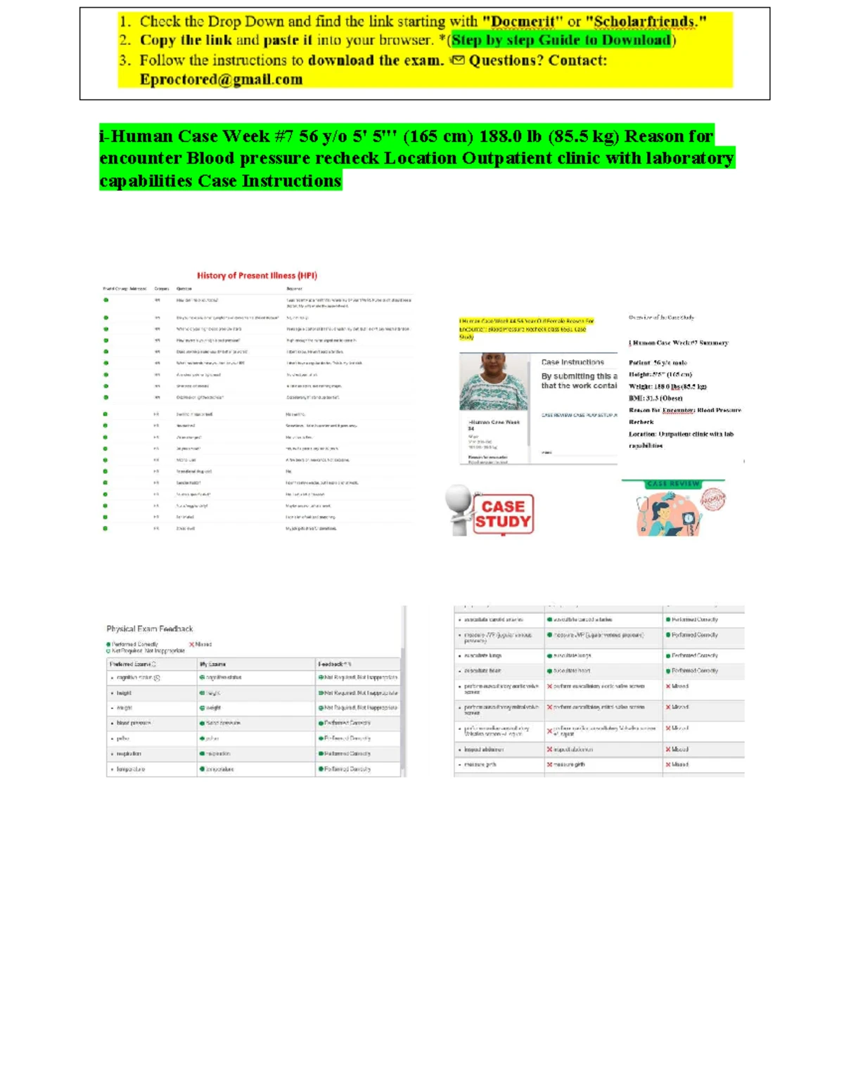 Detailed iHuman Case Study: 60-Year-Old Female with SOB (CLASS 6550 ...
