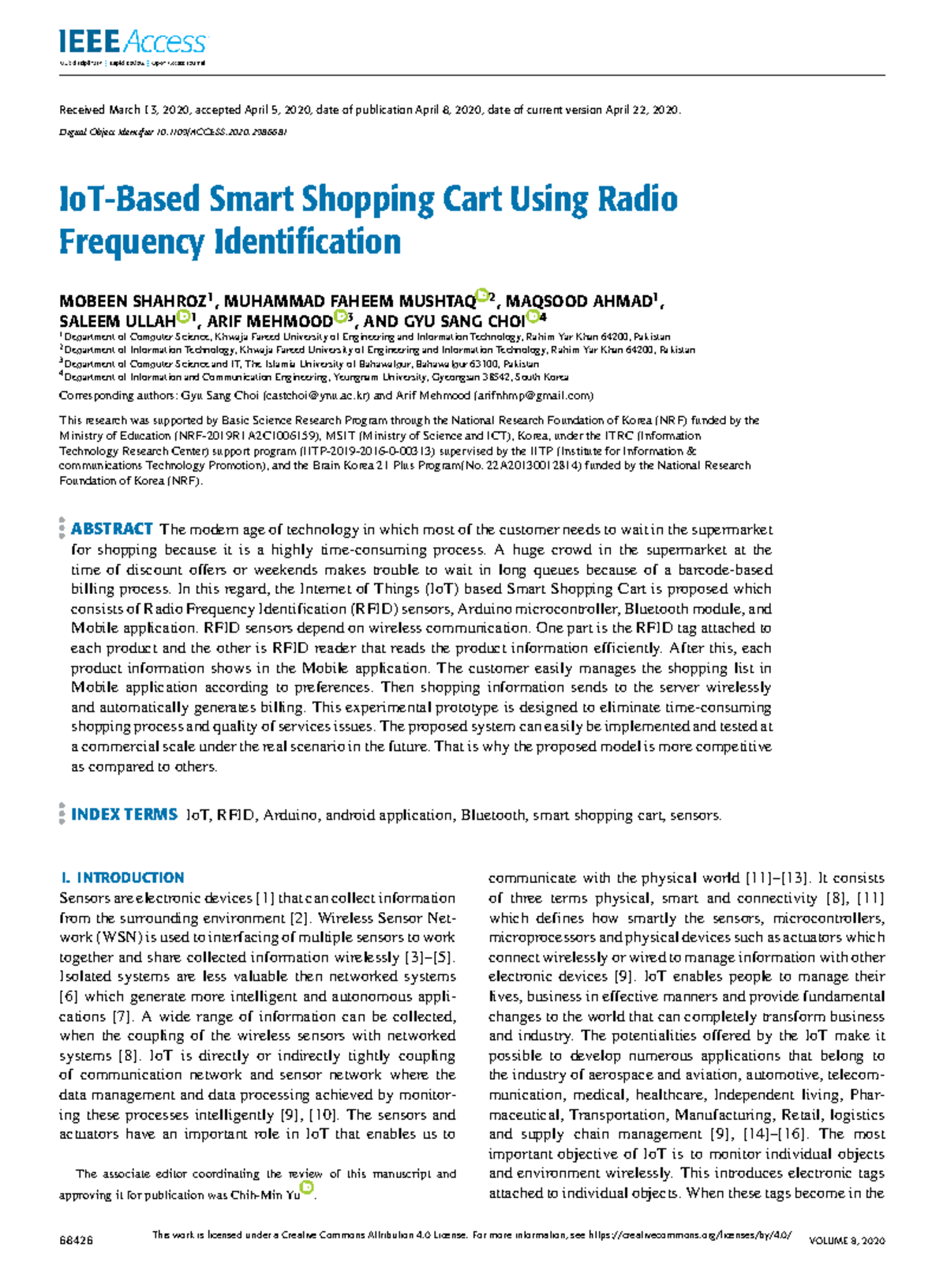 IoT-Based Smart Shopping Cart Using RFID Technology - Studocu