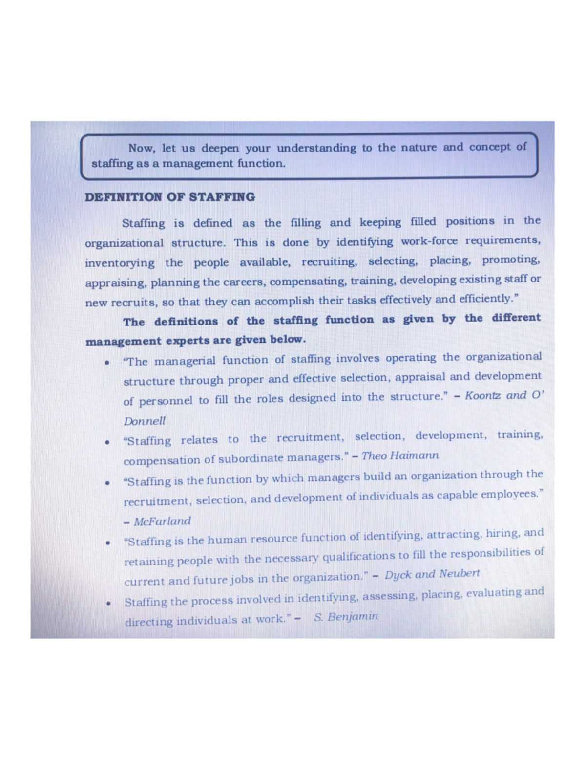 Staffing Management Concepts: Nature, Functions & Objectives Explained ...