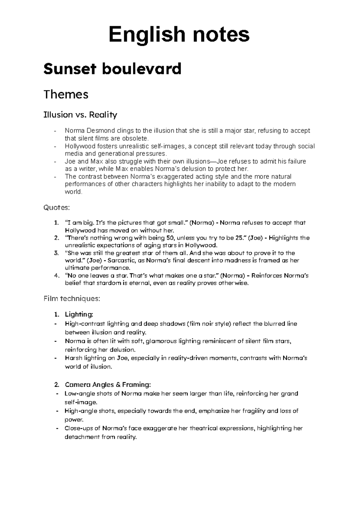 English Notes: Quotes & Narrative Features for Memory Police & Sunset ...
