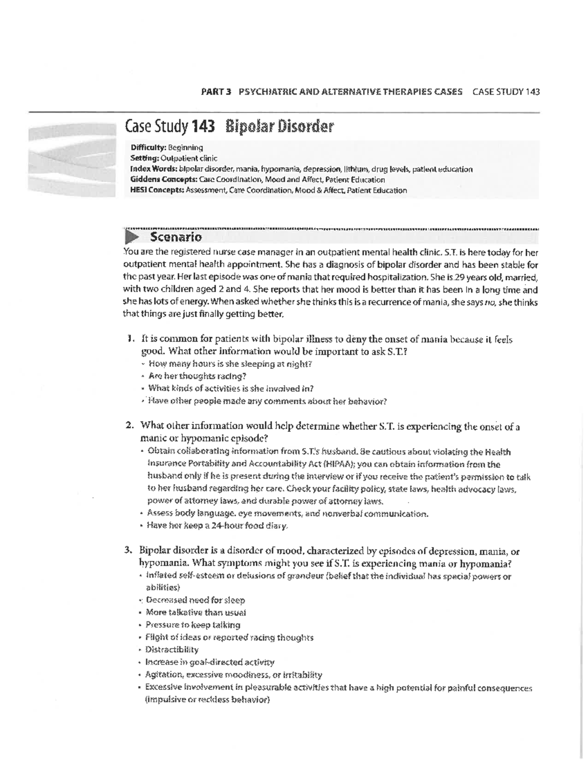 BIP-143: Bipolar Disorder Case Study & Nursing Management Insights ...