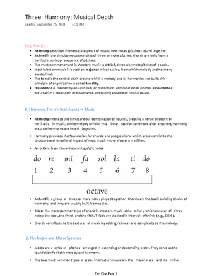 The Organization of Musical Sounds - Key Points An octave is the ...