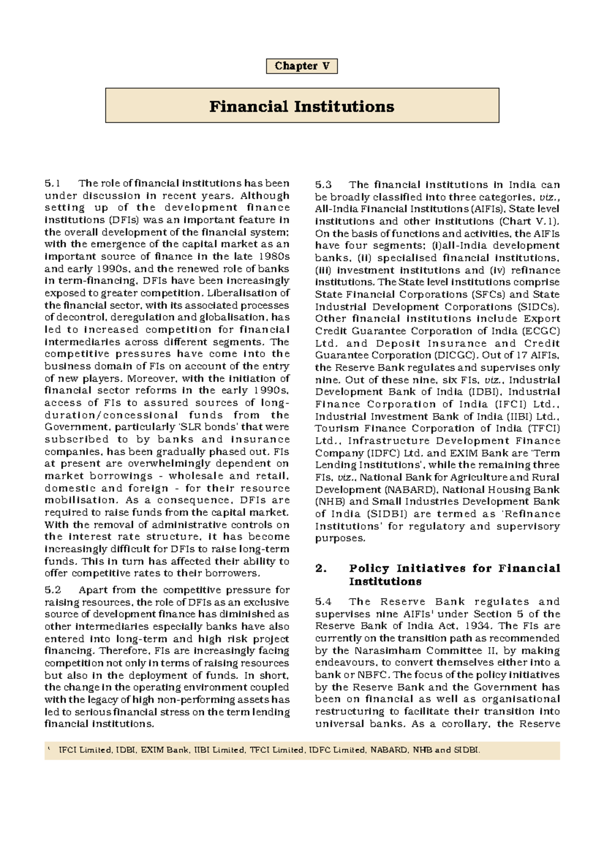 58849 - Good - Financial Institutions Chapter V 5 The role of financial ...