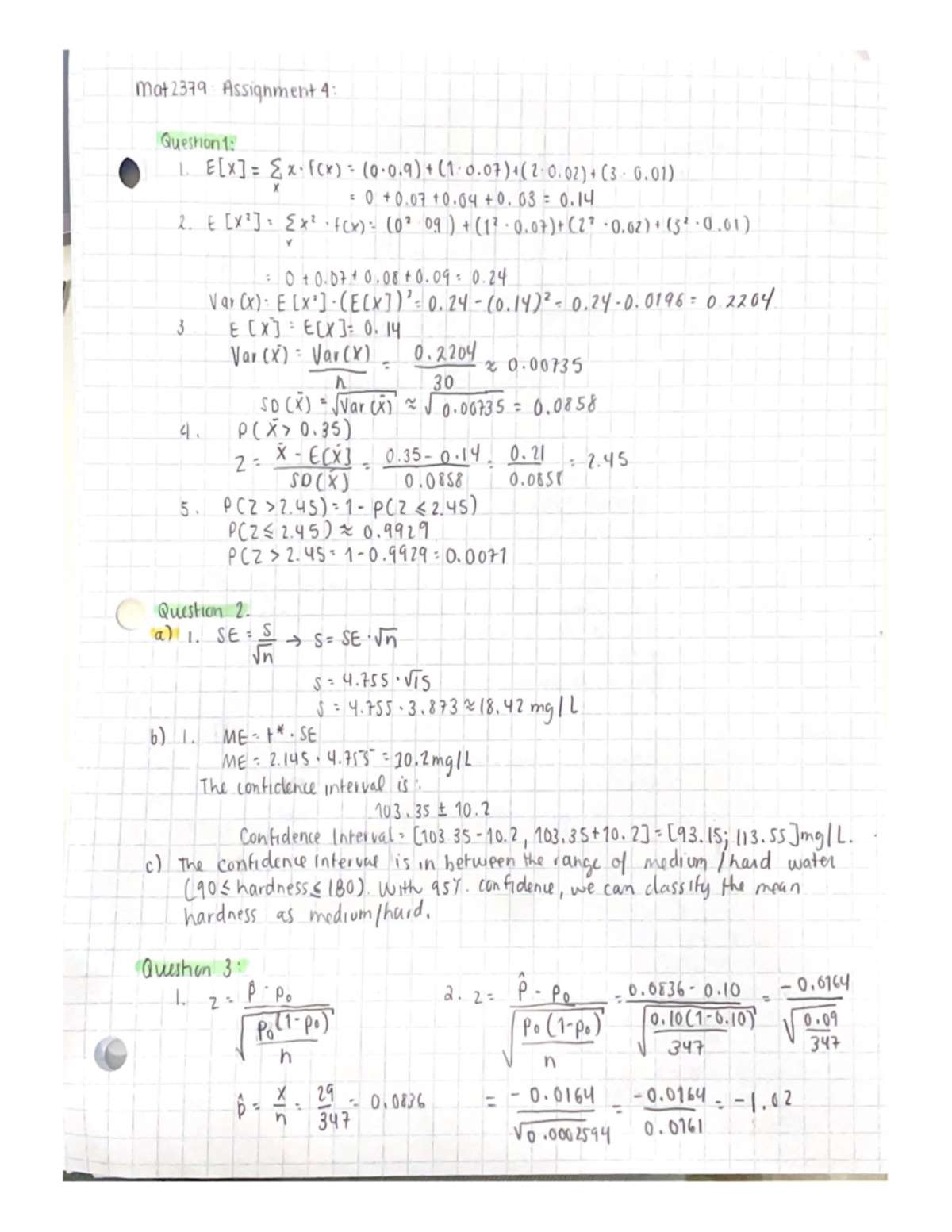Assignment 4- solution A+ - mat2379 Assignment 4: Question1: 1. Ex. FCX ...