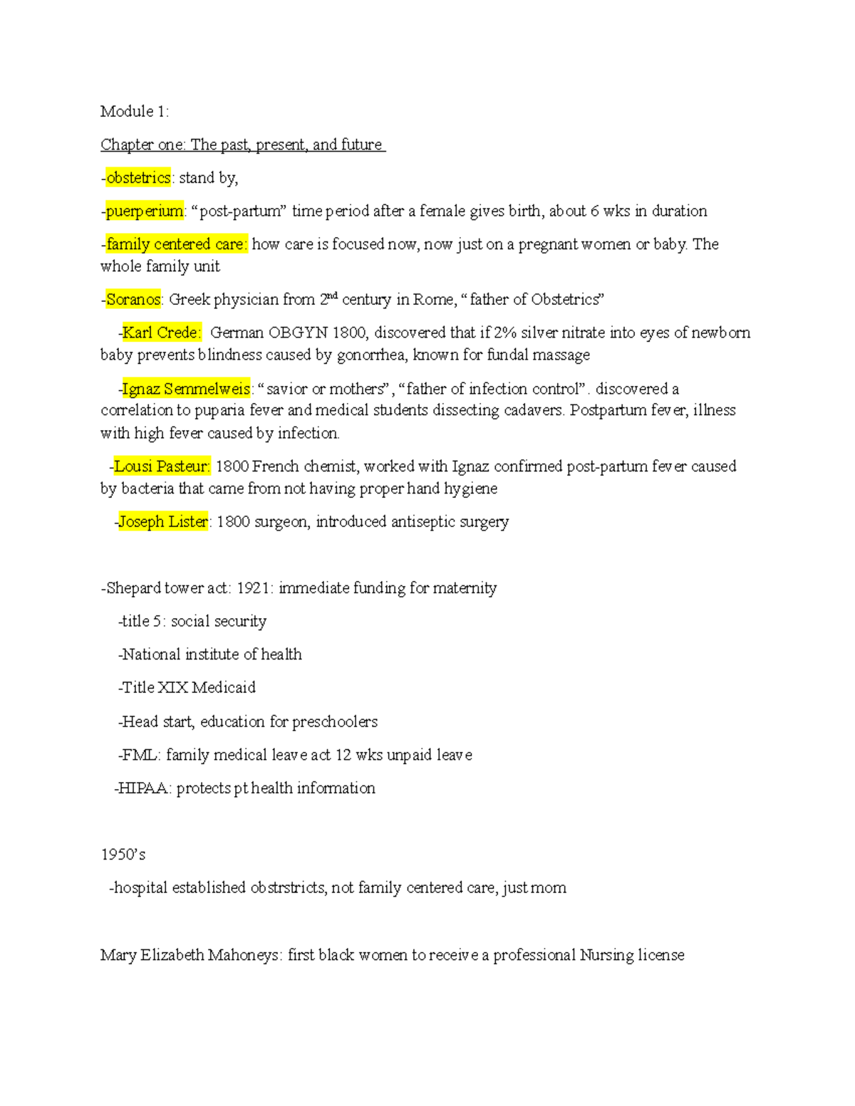 Module 1: Lecture Notes on Postpartum Care & Reproductive Anatomy - Studocu
