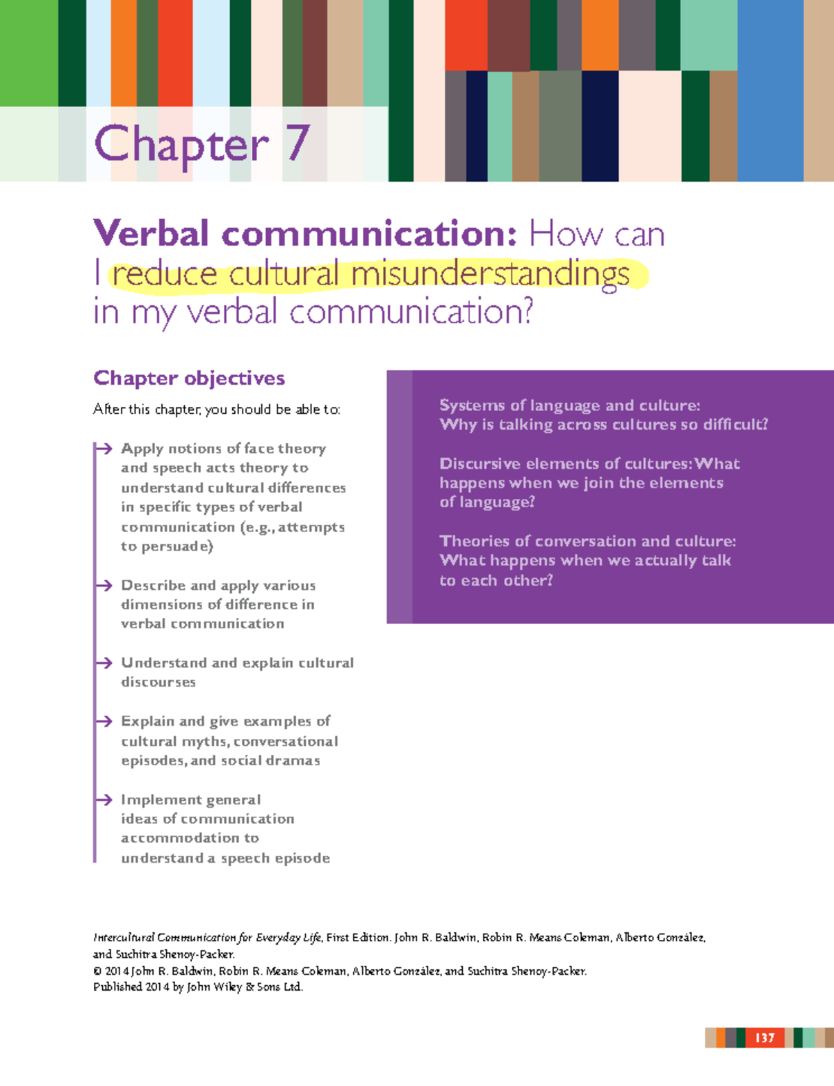 ICC - Baldwin Chapter 7: Reducing Cultural Misunderstandings in Verbal ...