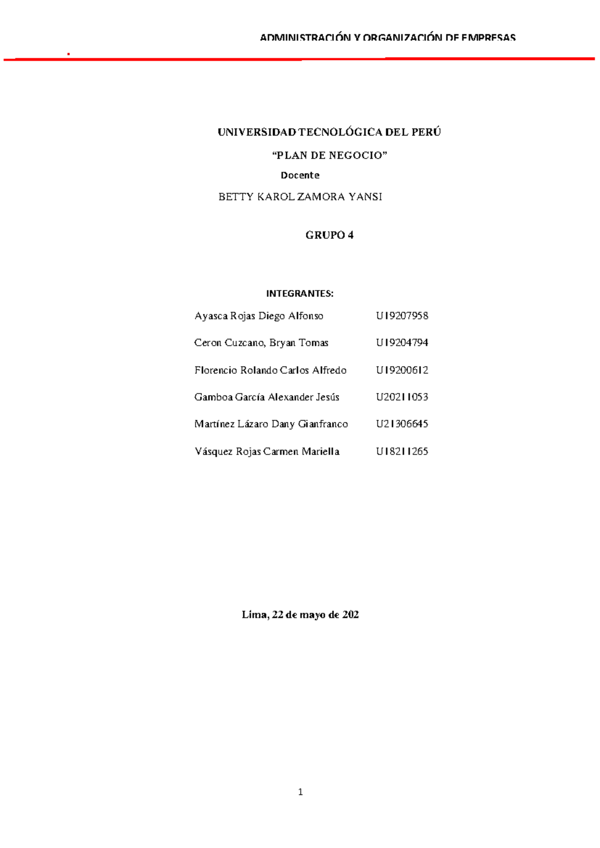 PLAN DE NEGOCIO: BARBERÍA - ADMINISTRACIÓN Y ORGANIZACIÓN DE EMPRESAS ...
