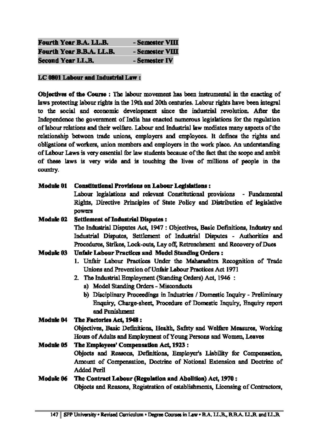 Sem 8 syllabus - BA-llb - Studocu