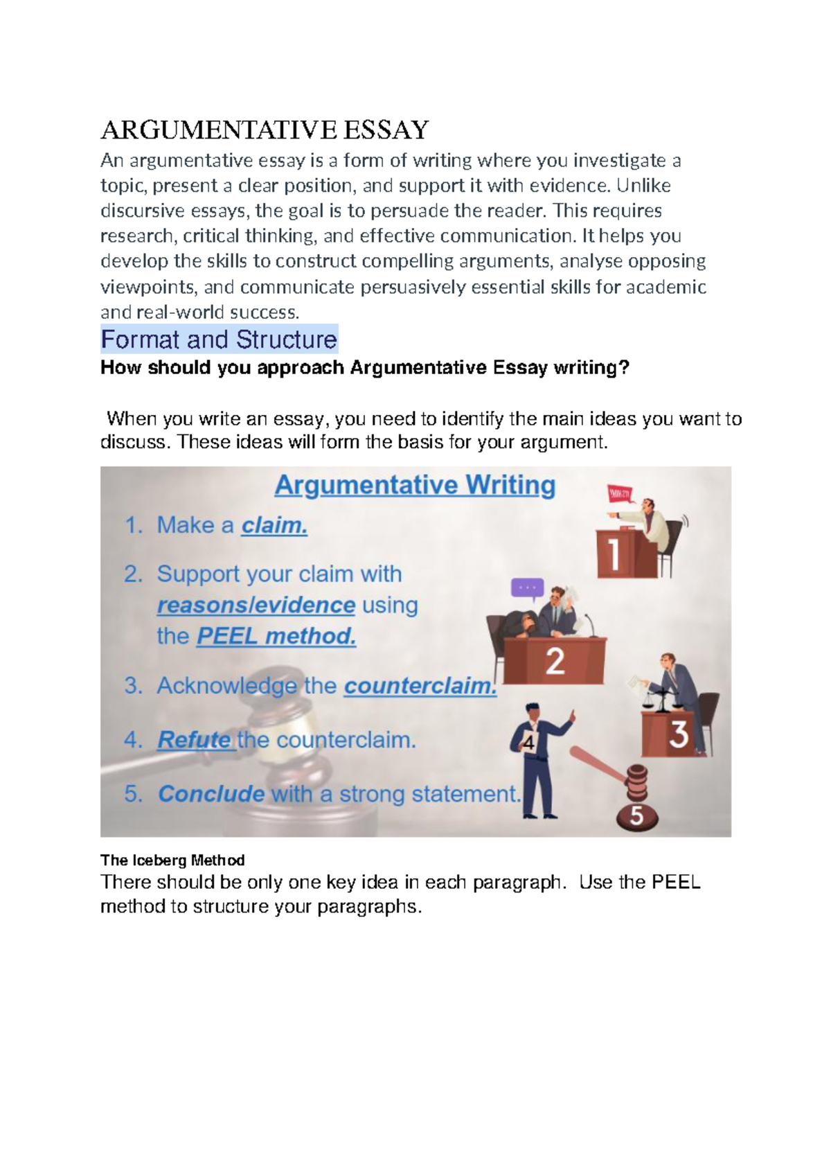 Grade 11 Argumentative Essay Writing Guide and Strategies - Studocu