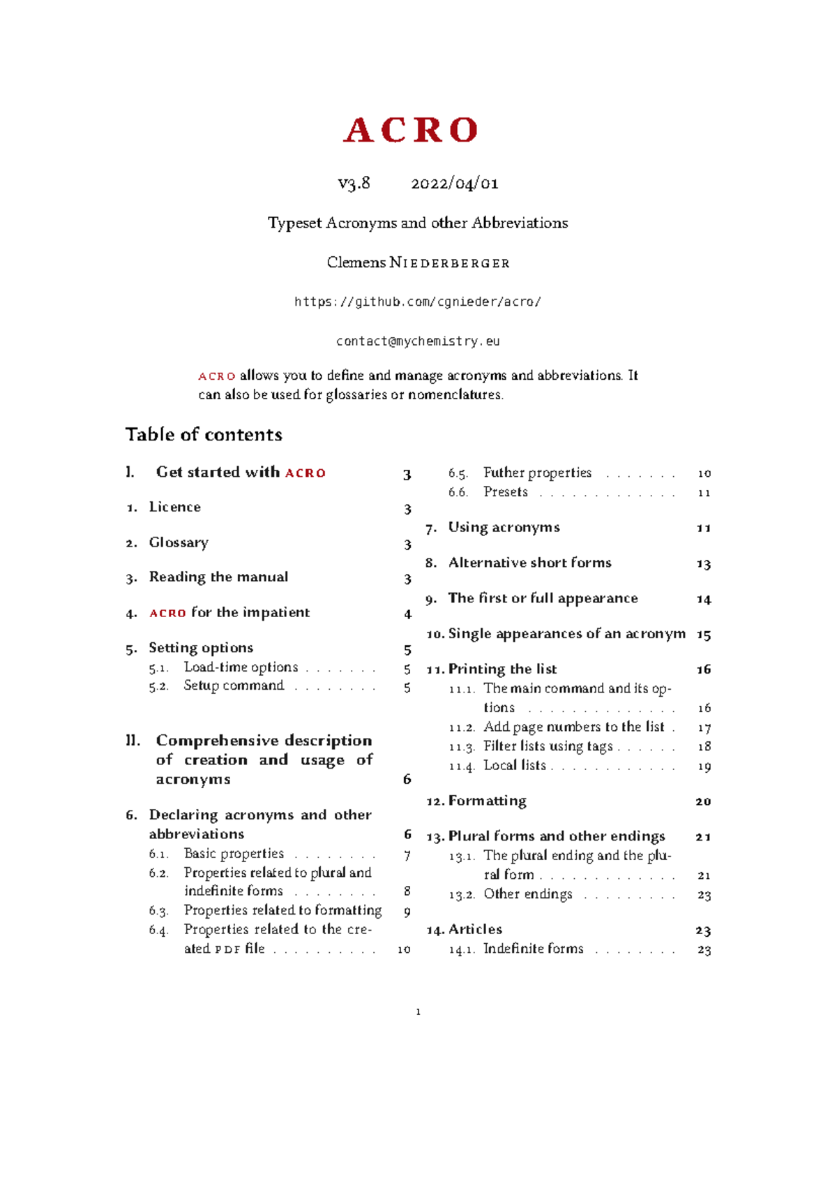 Acro Manual: How to Use Acronyms and Abbreviations (v3.8) - Studocu