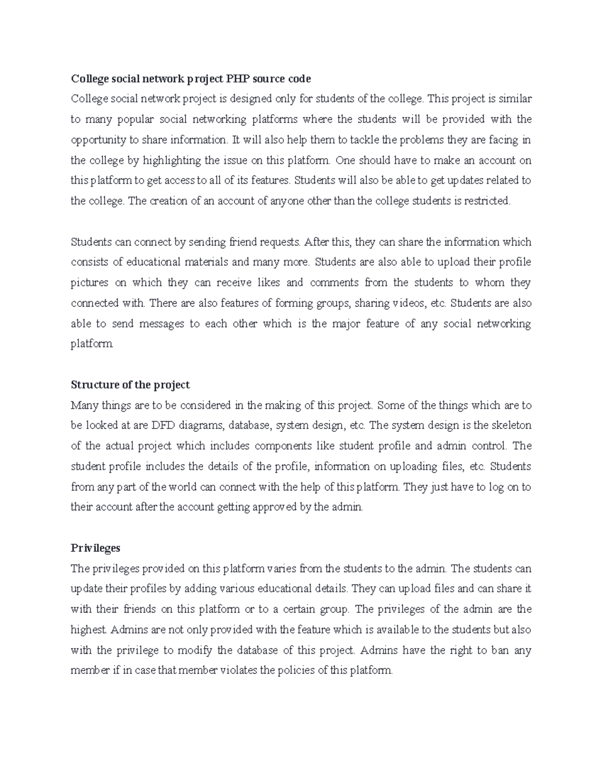 College social network project php source code - College social network ...