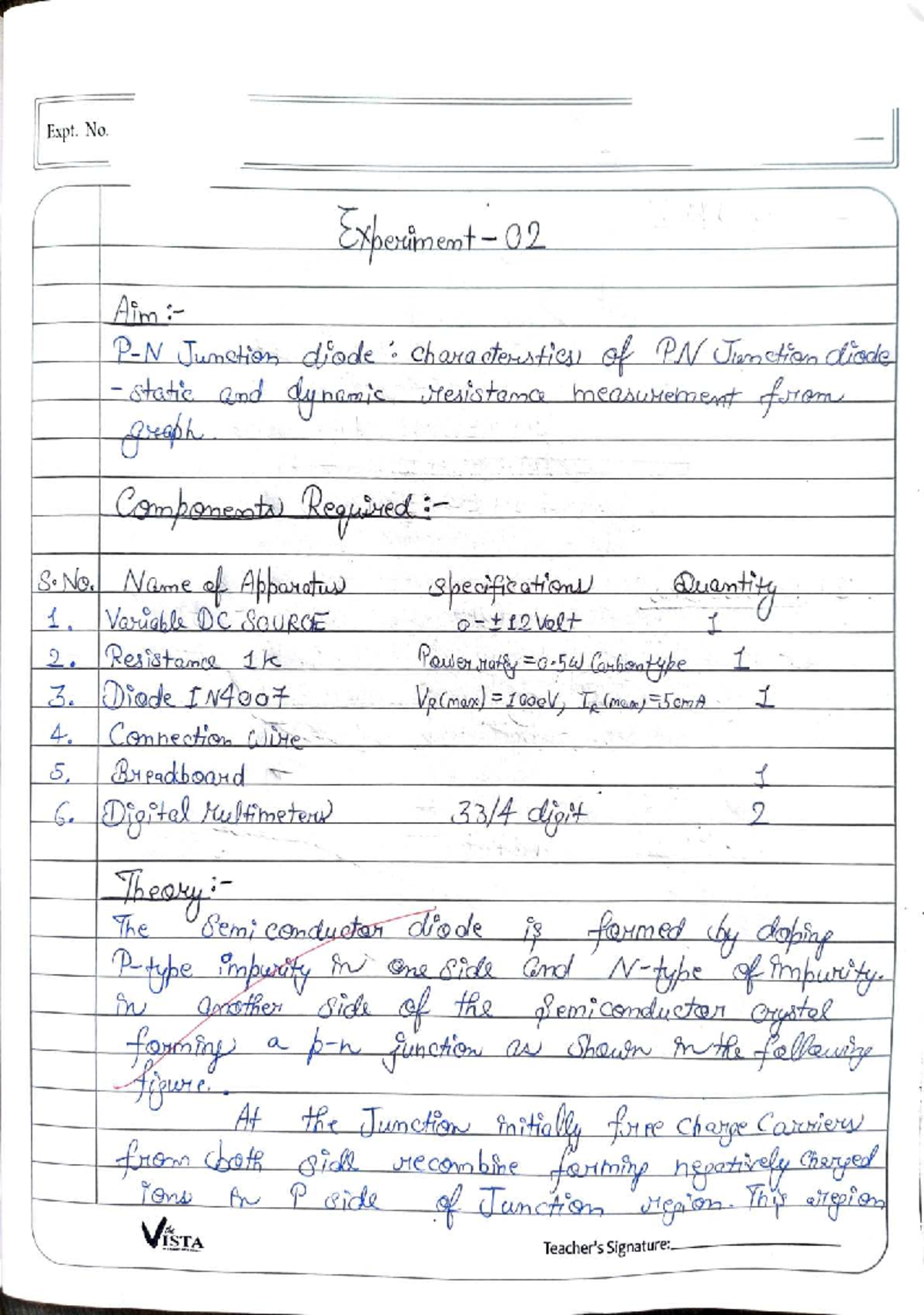 Experiment 02 EE - Characteristics of PN Junction Diode - Studocu