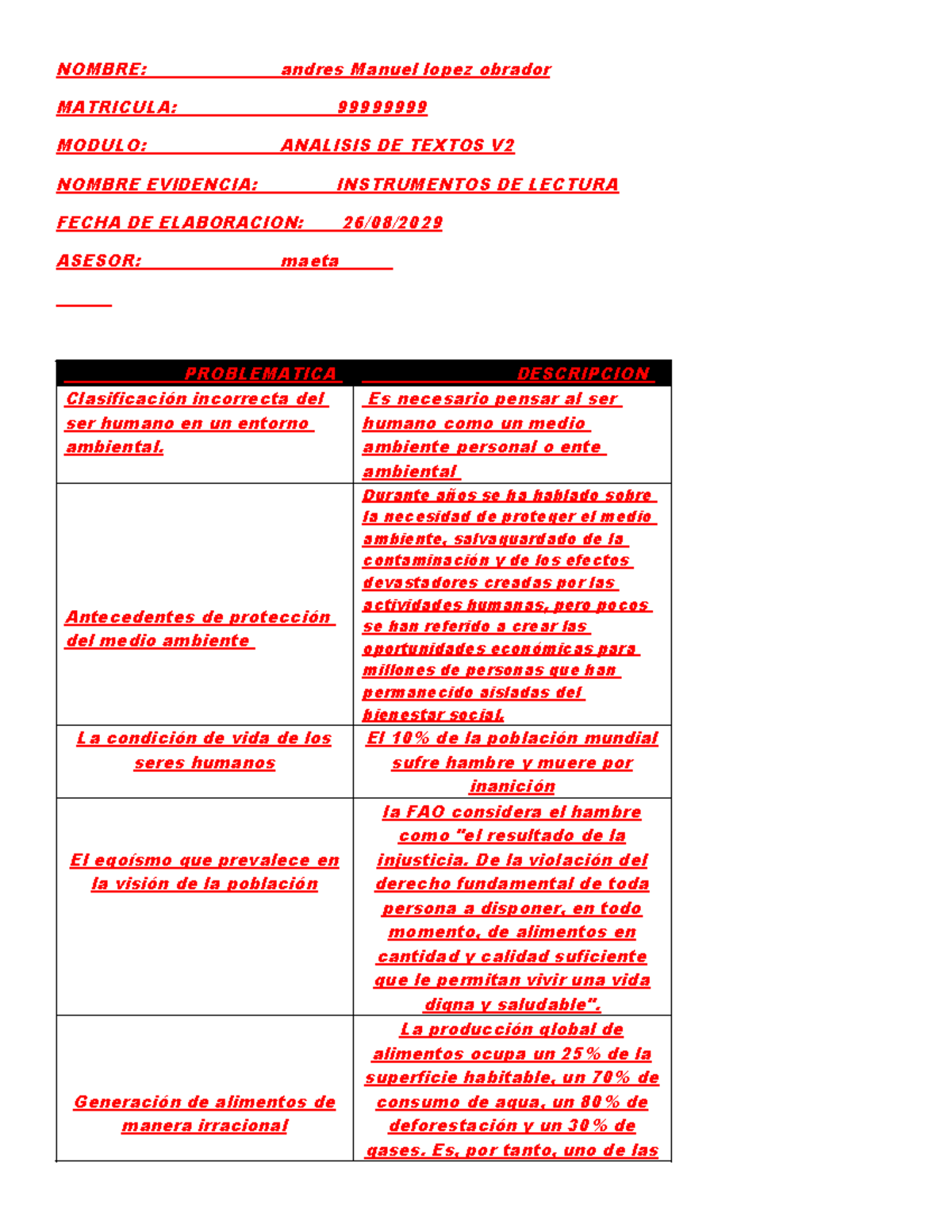 Lopez andresin Instrumentos - NOMBRE: andres Manuel lopez obrador ...