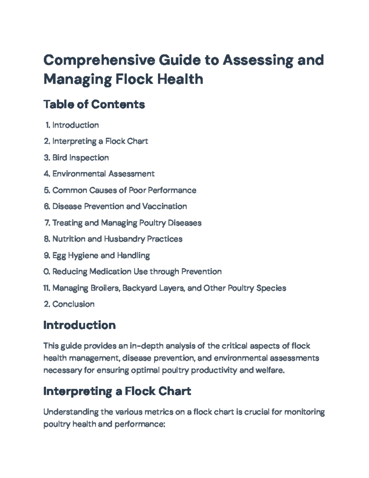 Comprehensive Guide to Flock Health Management and Disease Prevention ...