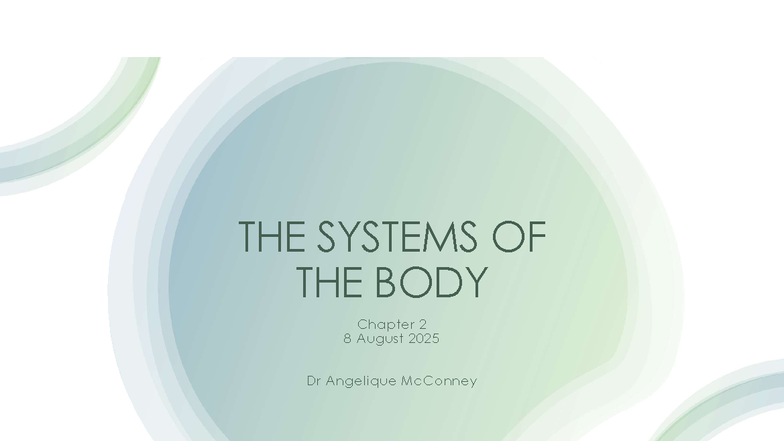 SPVV202 Chapter 2 - Body Systems Overview and Disorders - Studocu