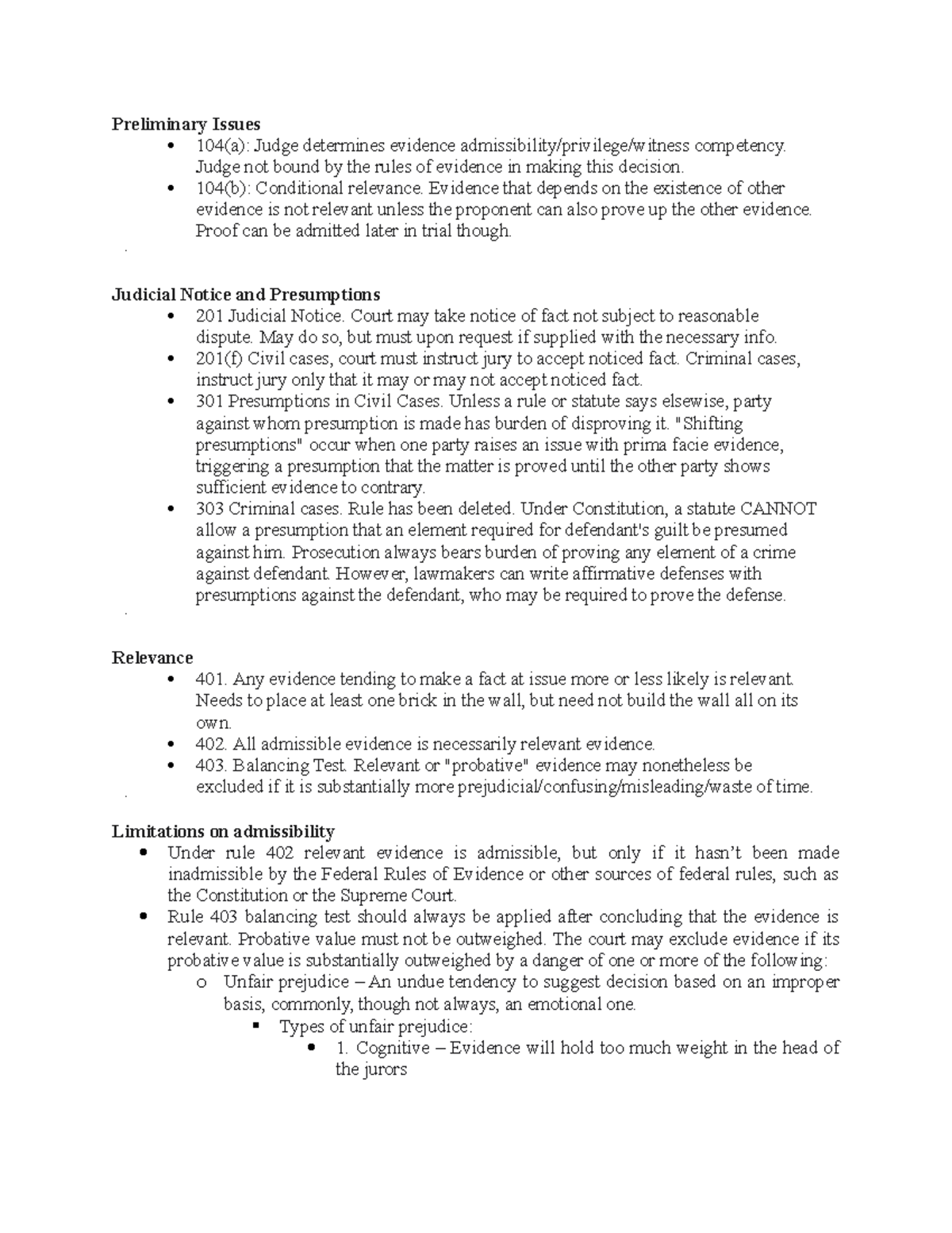 Evidence Attack Outline for Essay (Legal Studies) - Studocu