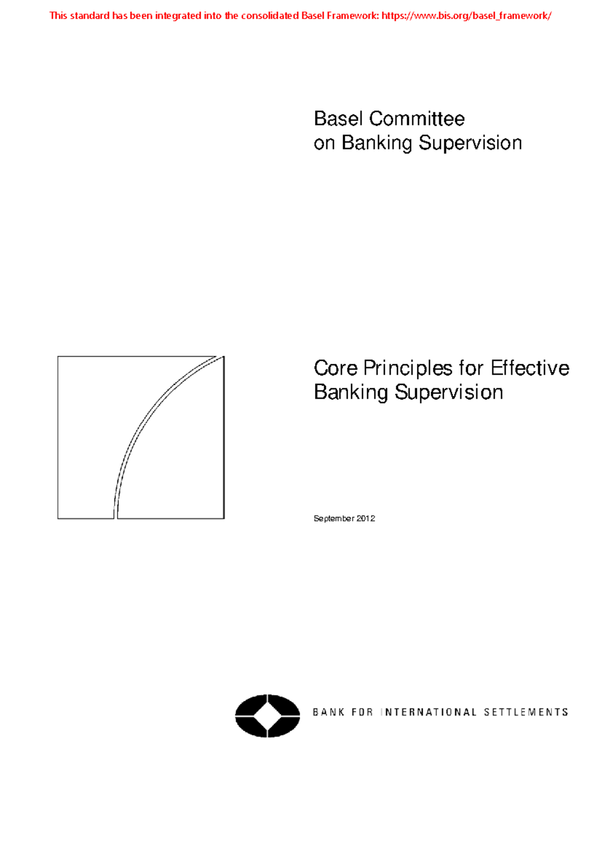 Core Principles for Effective Banking Supervision (Basel Framework ...