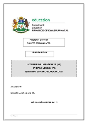 Ukuhluza Inkondlo - notes - UKUHLUZA INKONDLO UNOXOLO/UNOLUXOLO – KNN ...