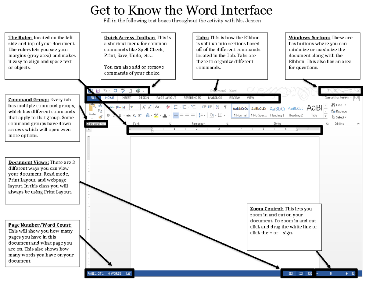 Word Interface Overview Notes: Essential Features and Functions - Studocu
