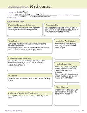 Prednisone Medication - ACTIVE LEARNING TEMPLATES Medication STUDENT ...