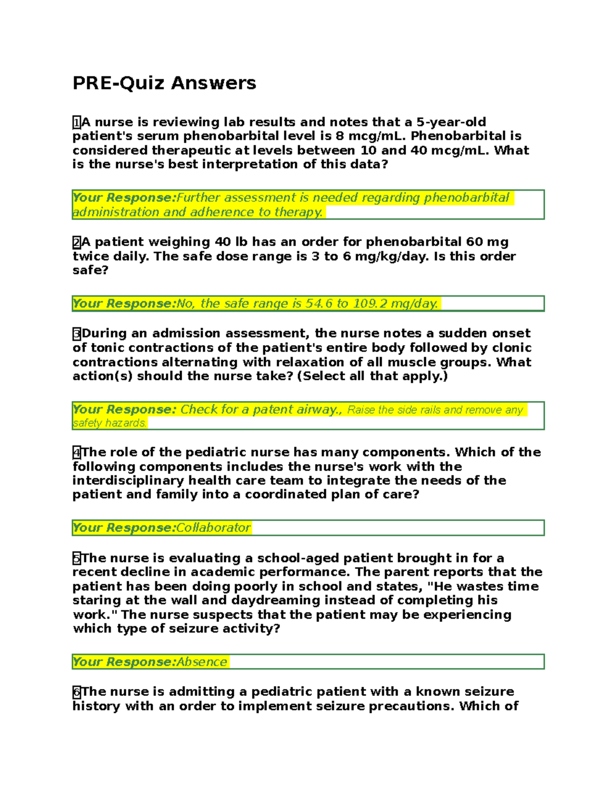 403 - Pre-Quiz Answers for Jackson Weber Vsim Exam - Studocu
