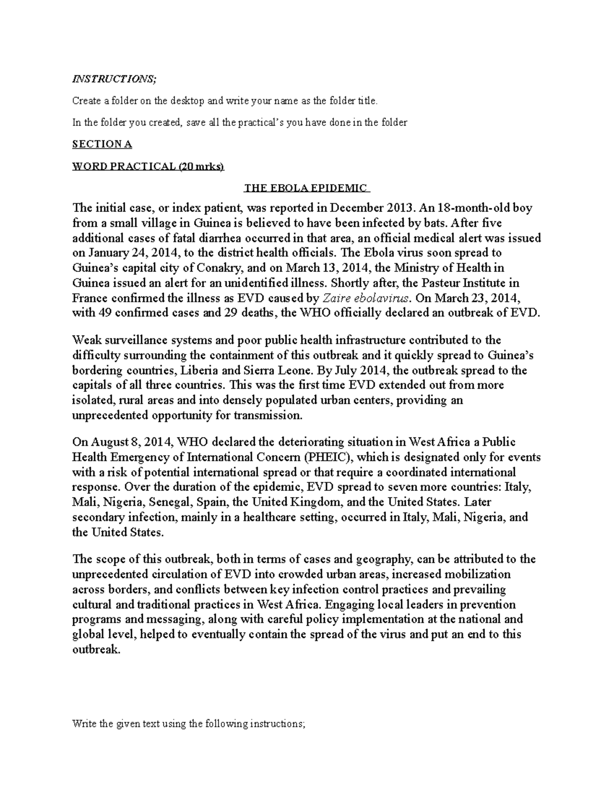 Computer Practical Exam 2: EVD Report & Assignments Overview - Studocu