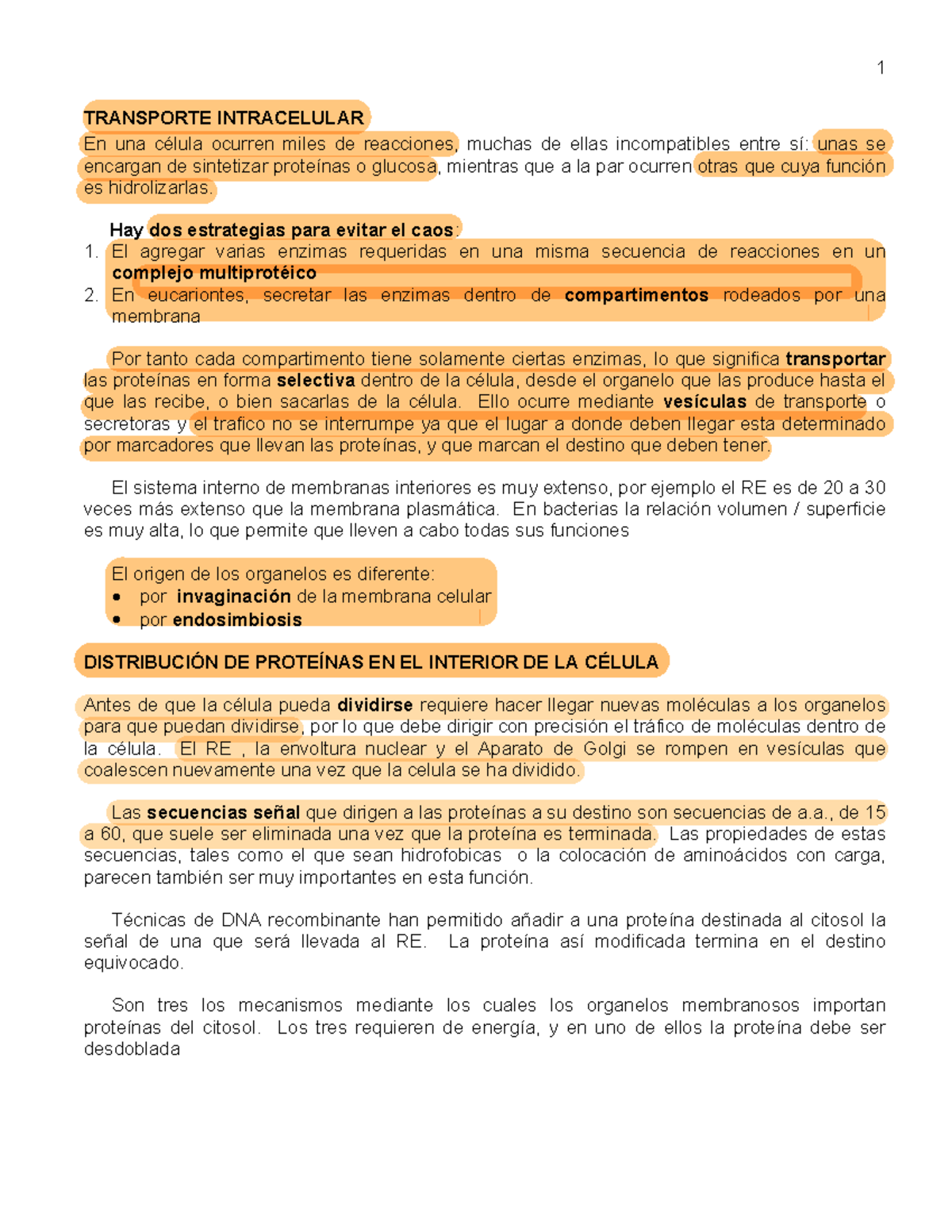 Transporte Intracelular 2 - TRANSPORTE INTRACELULAR En una célula ...