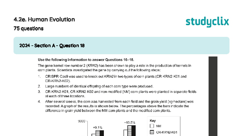 4.2e. Human Evolution: 75 Questions for Exam Prep - Studocu