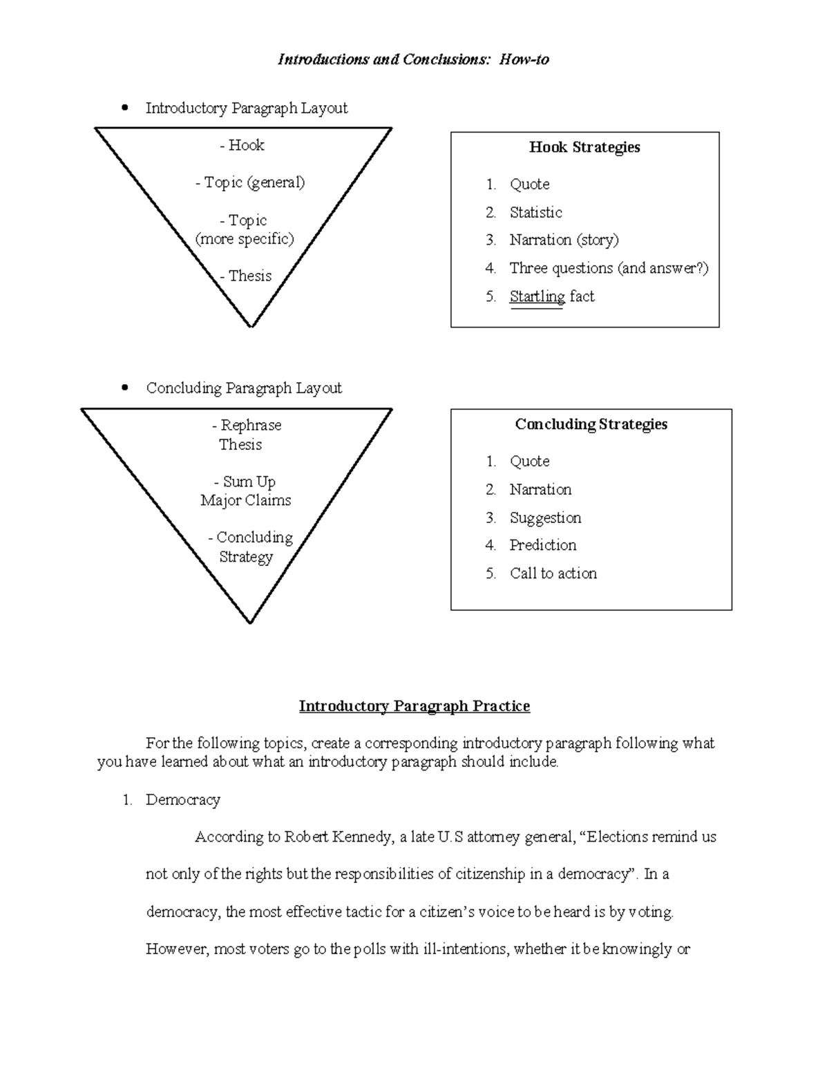 Introductions and Conclusions: A How-to Guide for Writing Skills - Studocu