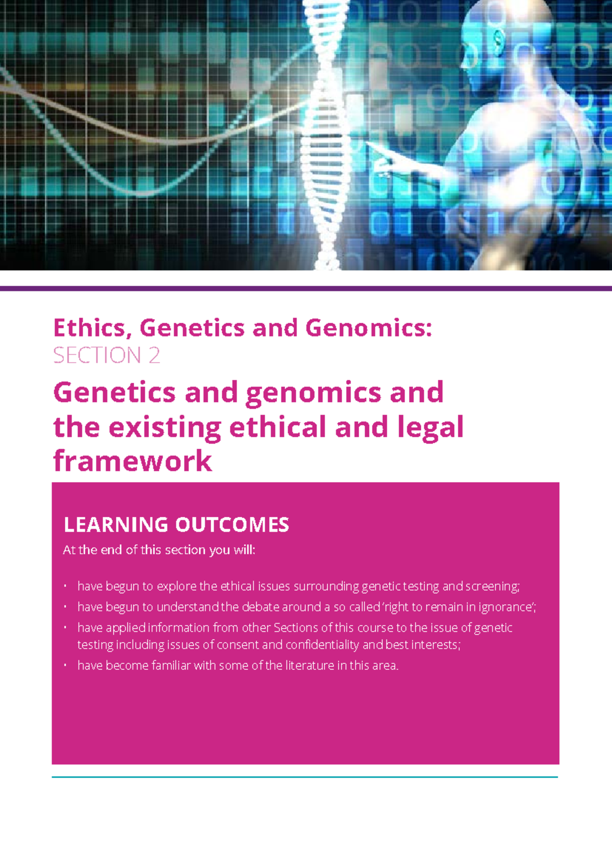 Ethics in Genetics and Genomics: Key Issues and Considerations - Studocu