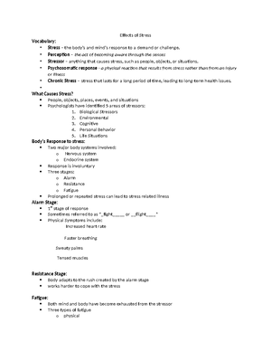 Five for life post test study guide - 9 th Grade Health Five for Life ...