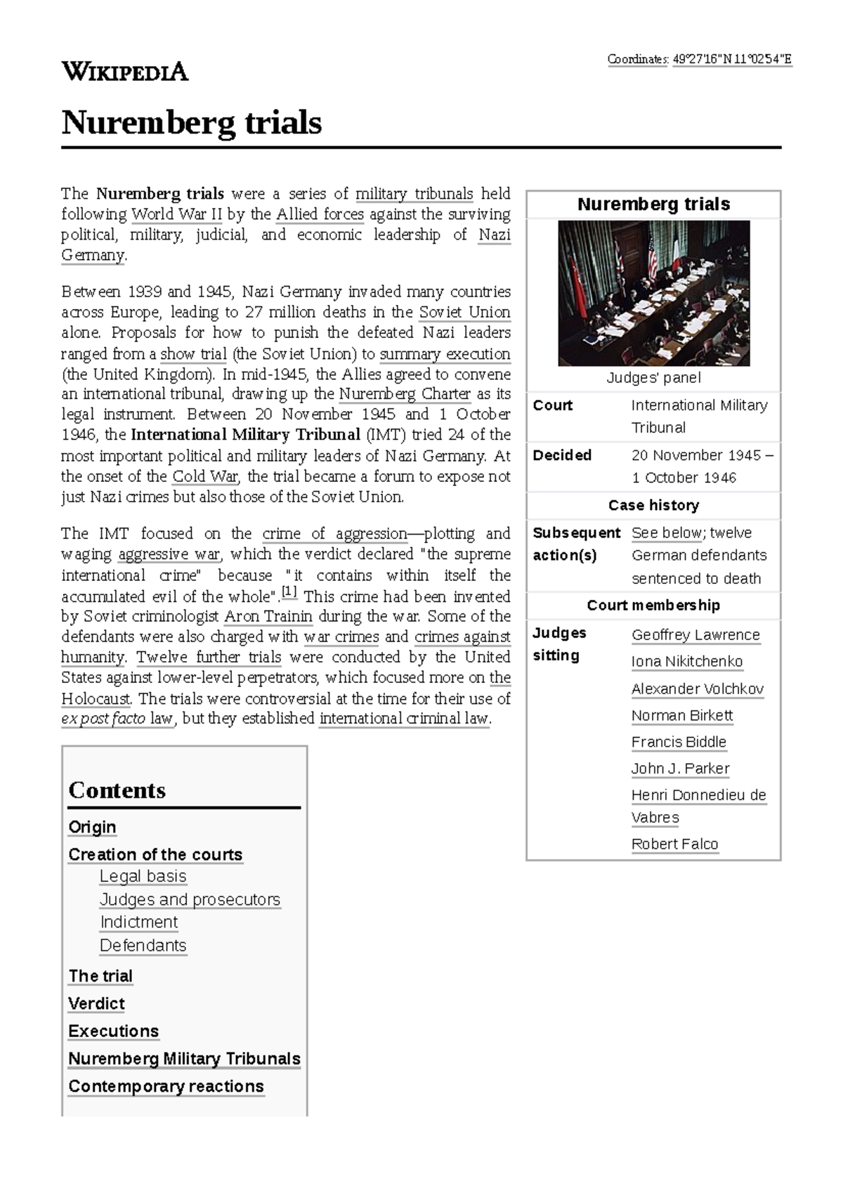 Nuremberg Trials - Comprehensive Study Guide Material (History 101 ...