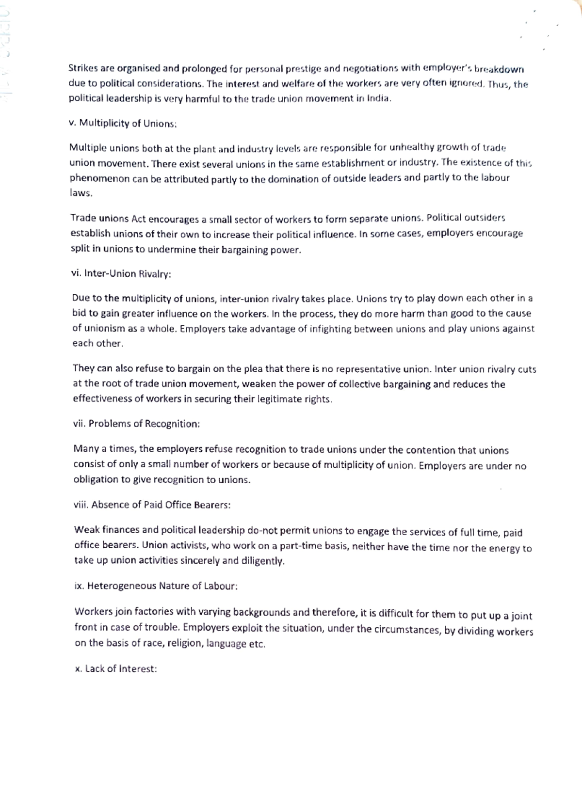 Business management - Strikes are organised and prolonged for personal ...