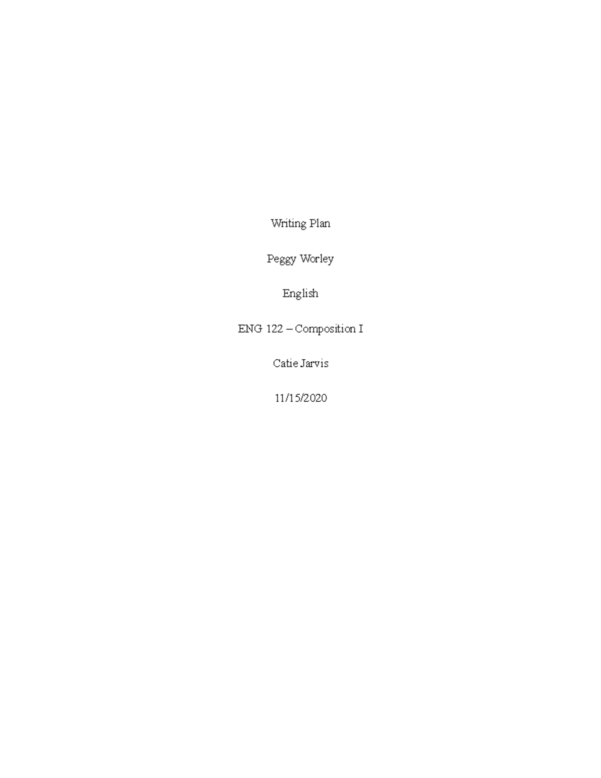 ENG 122 - Writing Plan Analysis of "Me Talk Pretty One Day" - Studocu
