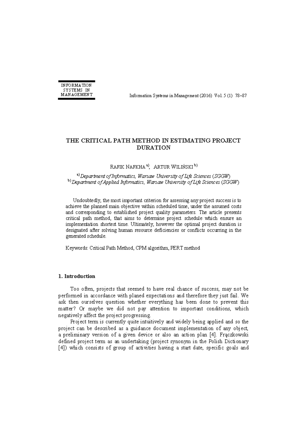 Critical Path Method (CPM) for Project Duration Estimation 3l29dch0c3 ...