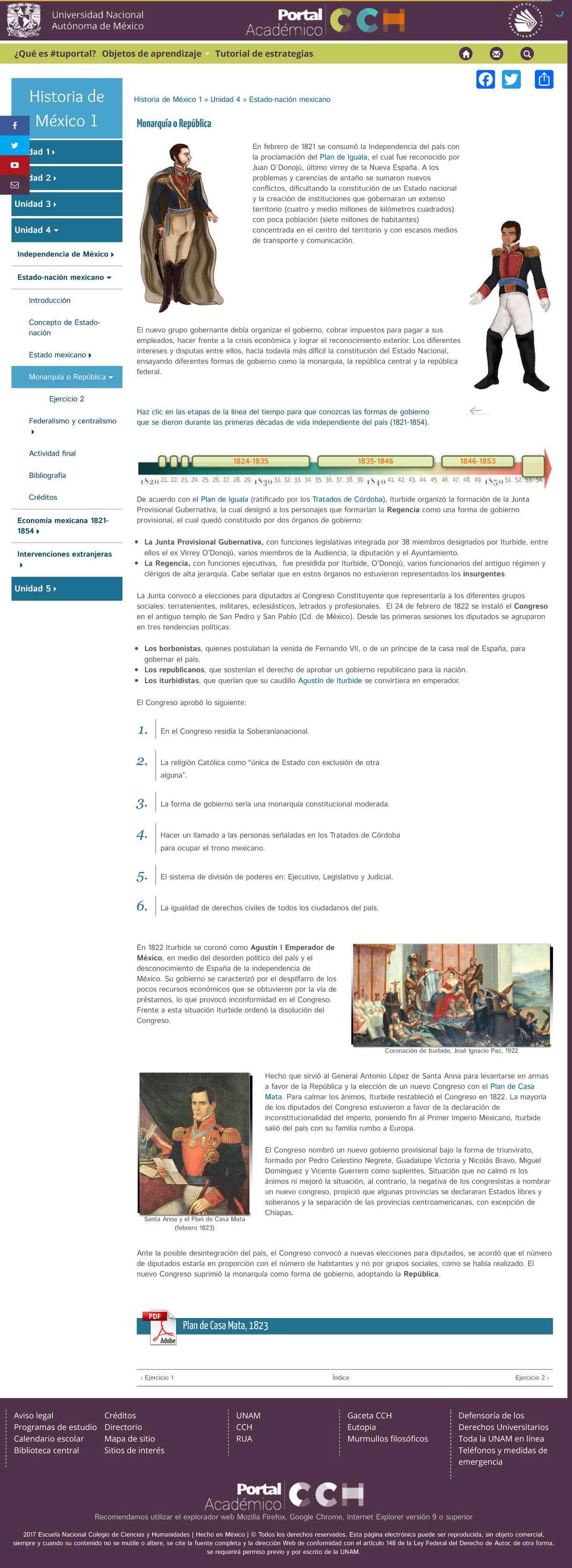 Monarquía o República: Historia de México 1 - Unidad 4 - Studocu