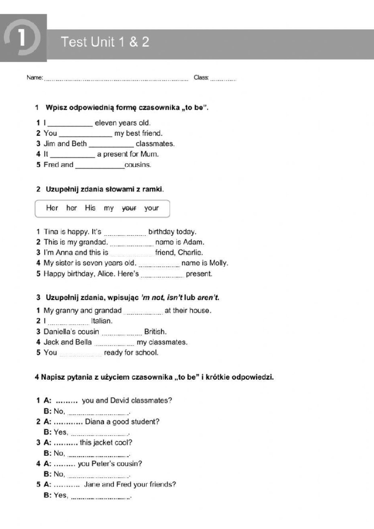 Unit 1 and 2 - D Test Review and Exercises - Studocu