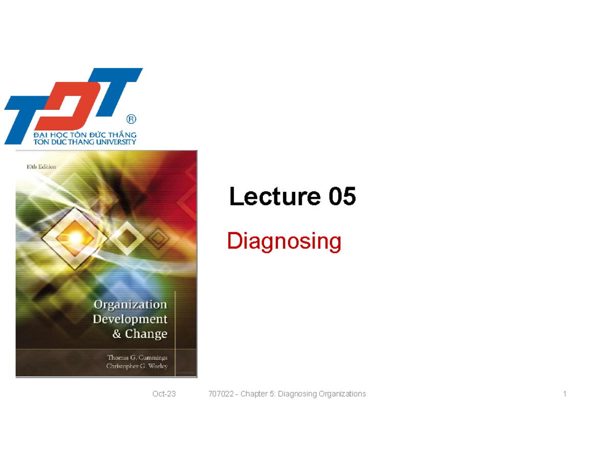 Lecture 5 - Diagnosing - Slide - Lecture 05 Diagnosing General Model of ...