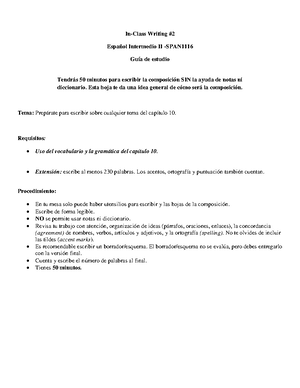 Spanish II Final Exam Study Guide - EXACT FORMAT OF THE TEST MULTIPLE ...