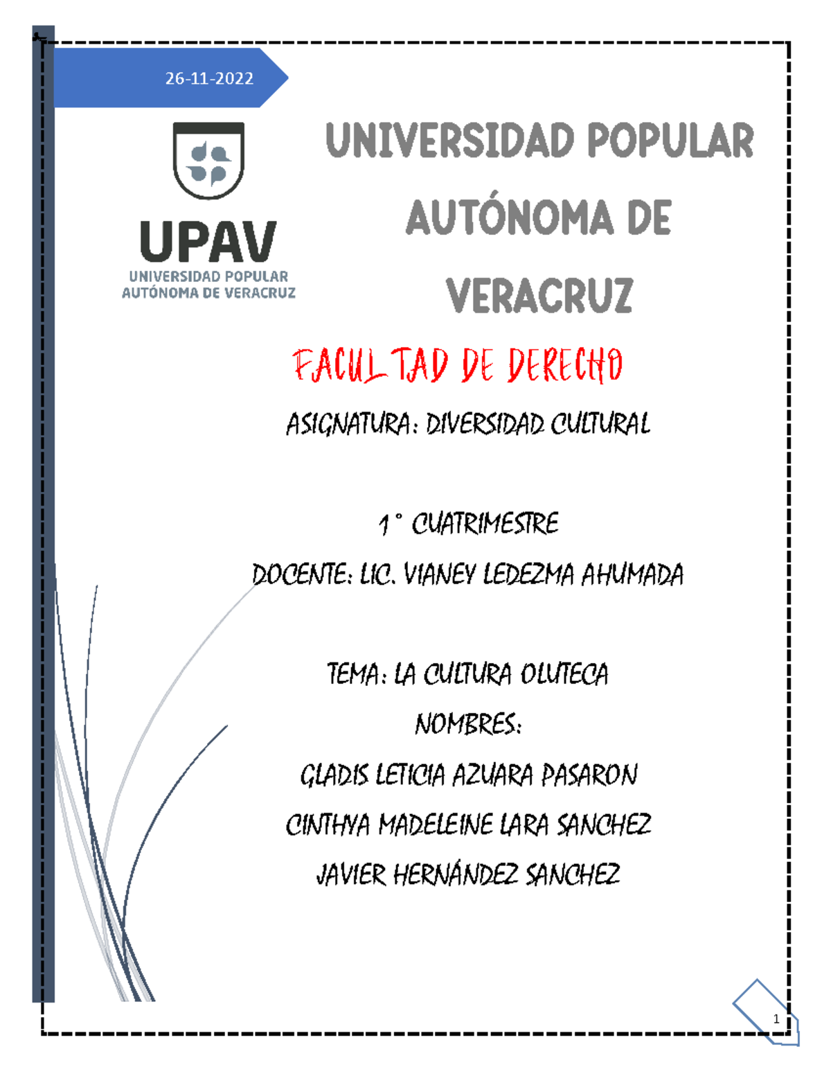 Oluteca Cultural Overview for Diversity Studies (DIVERSIDAD CULTURAL ...