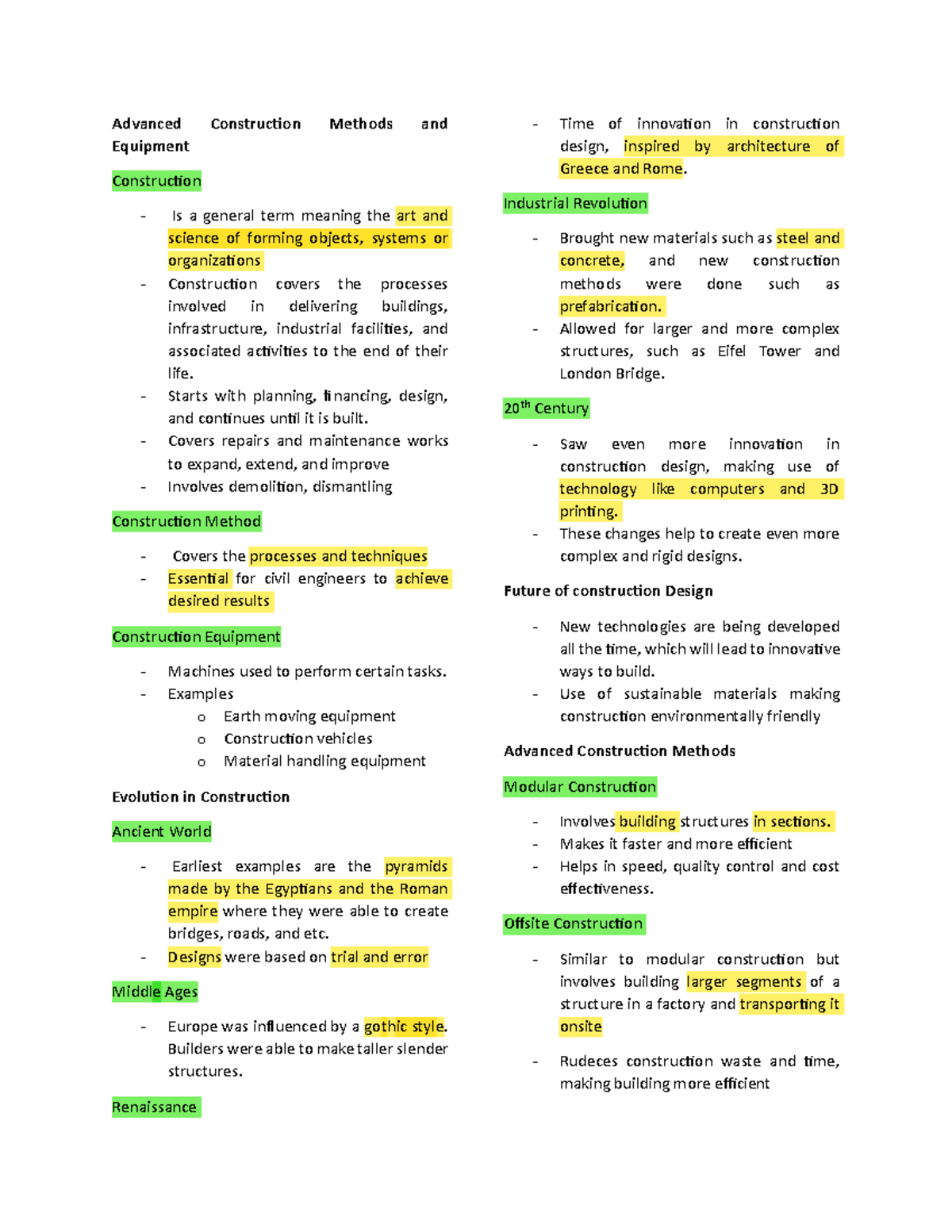Advanced Construction Methods and Equipment: A Comprehensive Overview ...