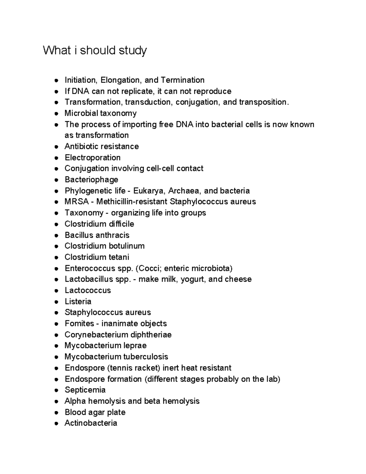 Microbiology Study Notes: DNA Replication, Taxonomy, and Pathogens ...
