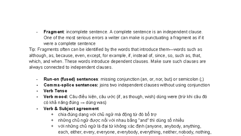 [BC] Grammar & Mechanics: Understanding Sentence Structure and Errors ...