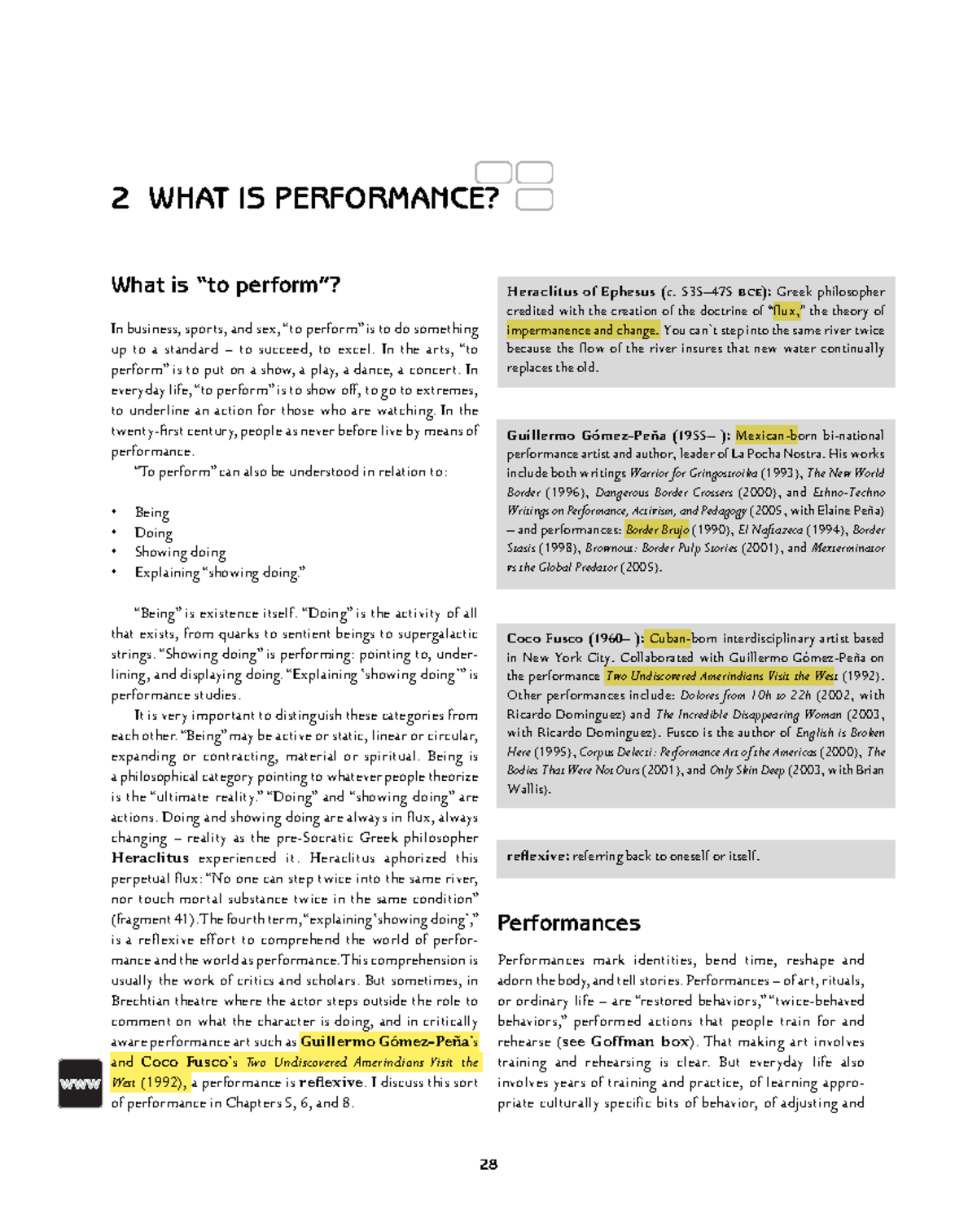 What is Performance? Insights from Heraclitus to Contemporary Art - Studocu